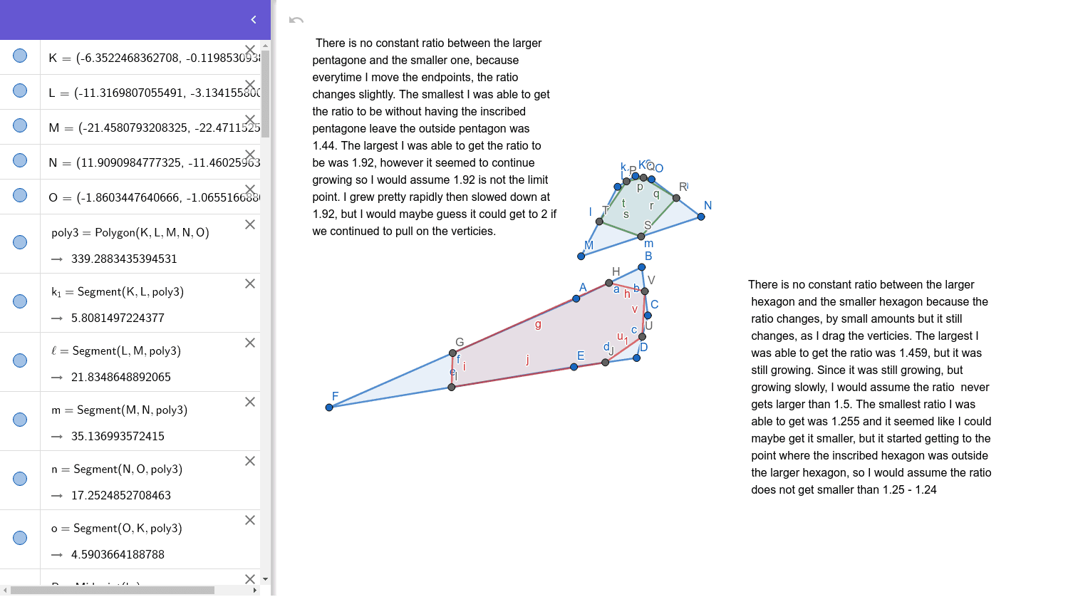 polygon ratios – GeoGebra