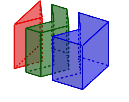 Cut a cube into 3 pieces – GeoGebra
