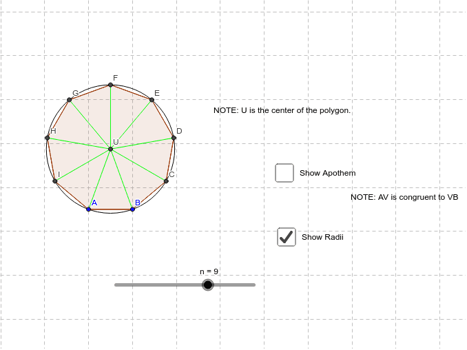 Area of Regular Polygon – GeoGebra