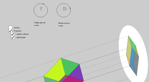 Projection of a cube on a plane – GeoGebra