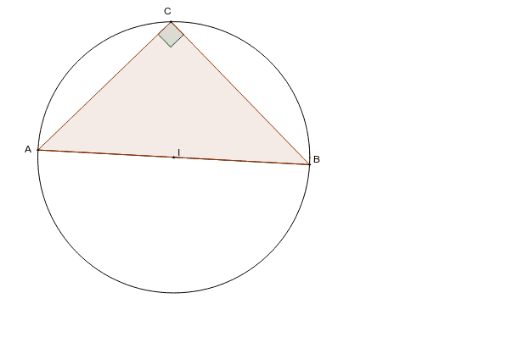 Triangle inscrit dans un cercle de diamètre un de ses côtés – GeoGebra
