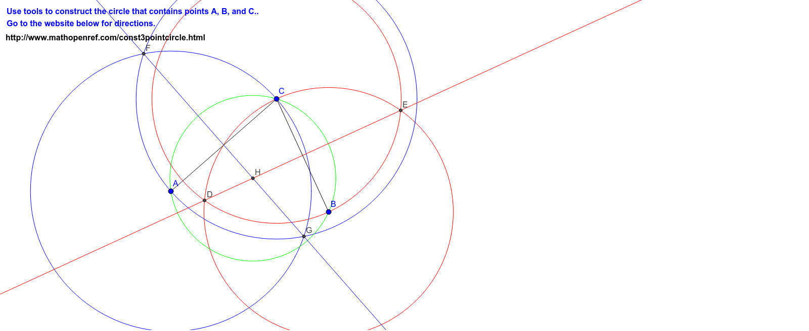 Circle Three Points - Andy Mollett – GeoGebra