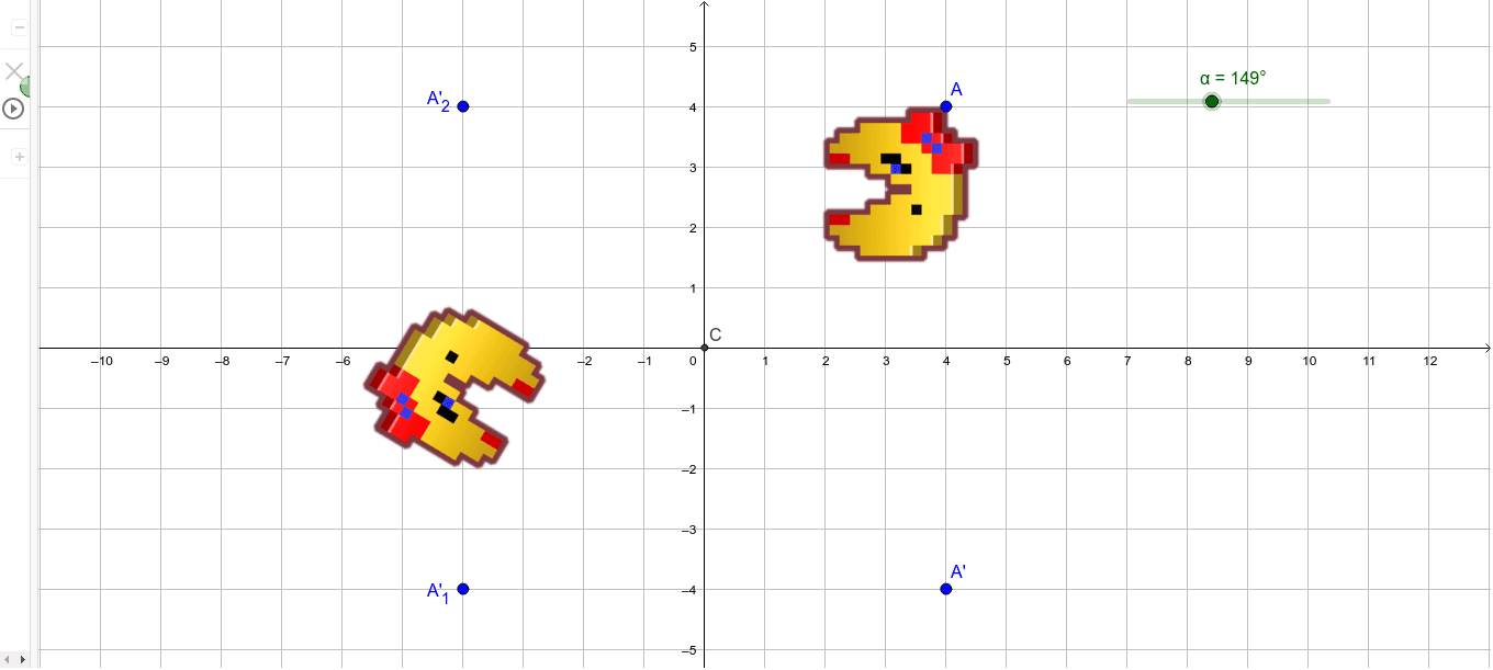 Ms. Pacman Rotation Animation (Counter-Clockwise) – GeoGebra