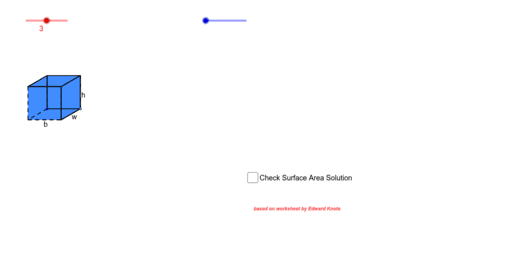 Surface Area of a Cube Using a Net – GeoGebra