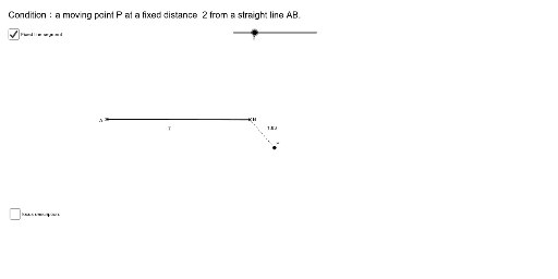 Locus: Fixed Distance From Line Segment – GeoGebra