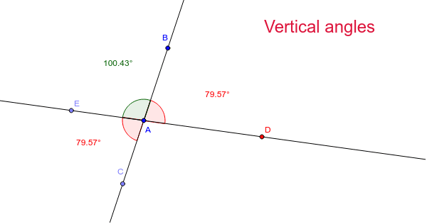 Exploring angles formed by intersecting lines – GeoGebra