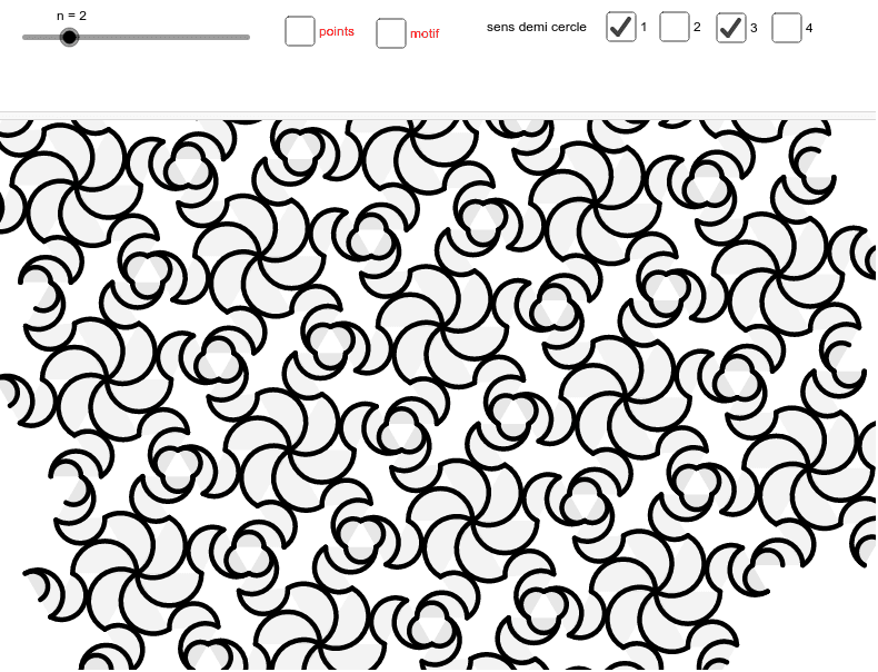 pavage demi-cercle – GeoGebra
