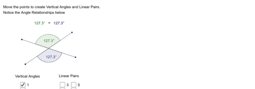 Vertical Angles and Linear Pairs – GeoGebra