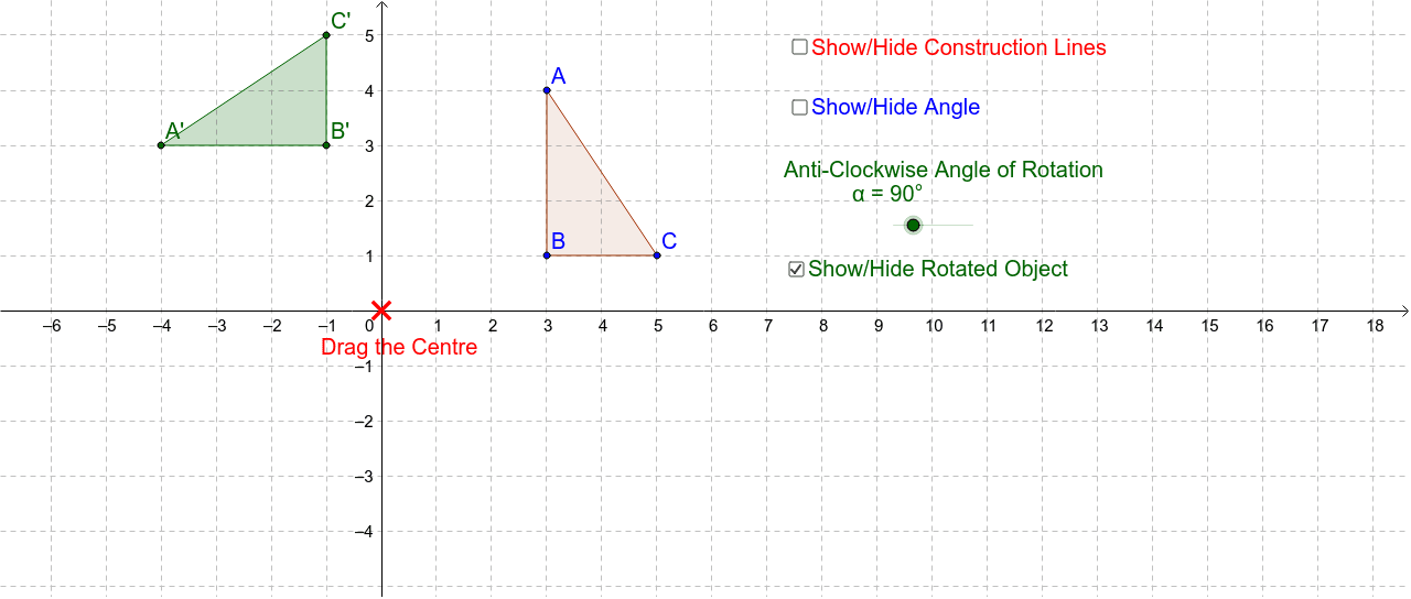 Performing and Describing Rotations – GeoGebra