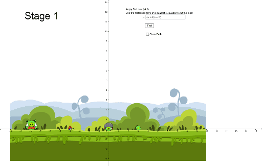 Parabolas Angry Birds