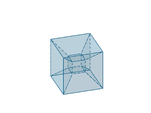 Stereographic projection of 4D cube – GeoGebra