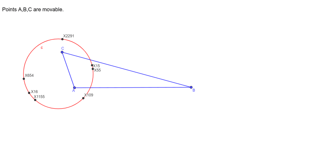 Seven concyclic triangle centers – GeoGebra