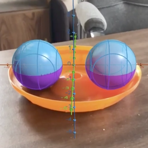 Two Spheres (AR Modeling Challenge) – GeoGebra
