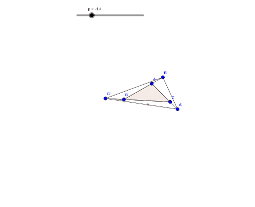 The ratio between the areas of two triangles – GeoGebra