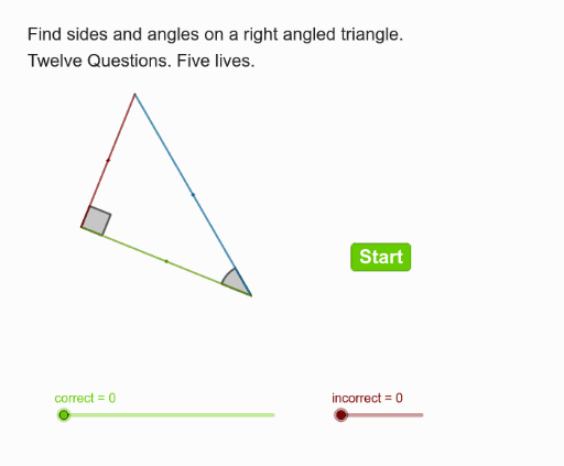 Right Angled Triangles Quiz GC – GeoGebra