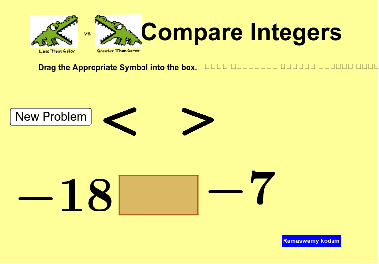 Compare Integers – GeoGebra