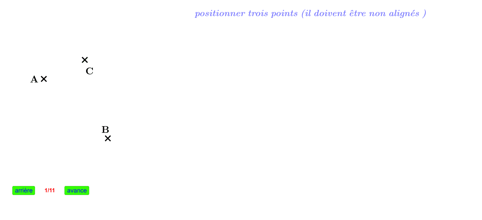 Equation d'un cercle passant par trois points – GeoGebra