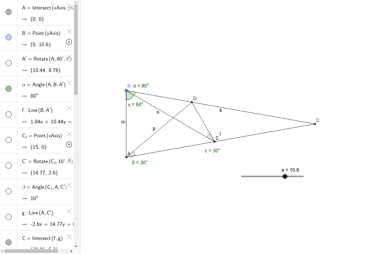 Hardest "easy" math problem – GeoGebra