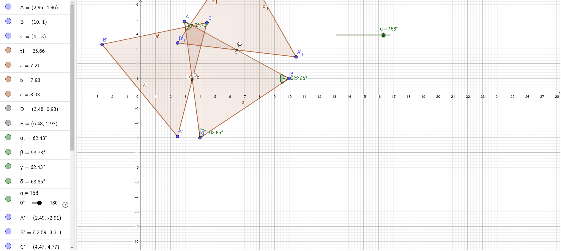 ANGLE SUM PROPERTY OF TRIANGLE – GeoGebra