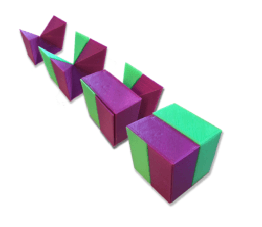 Dividing a cube by 4 – GeoGebra