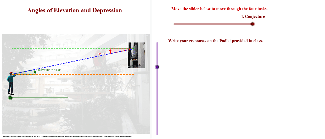Angles of Elevation and Depression Activity – GeoGebra