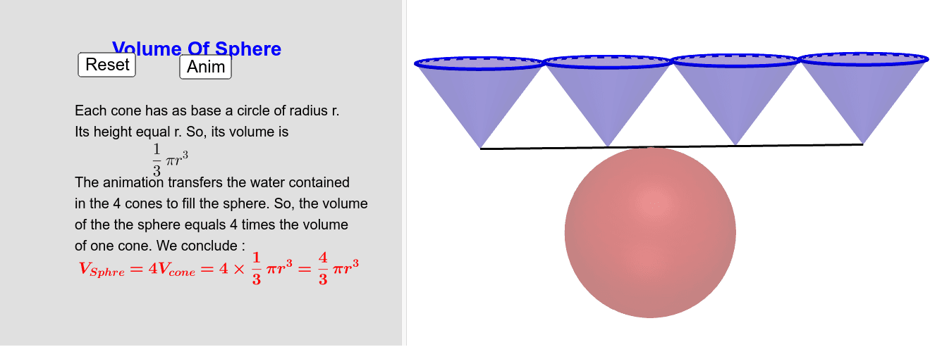 Volume Of Sphere – GeoGebra