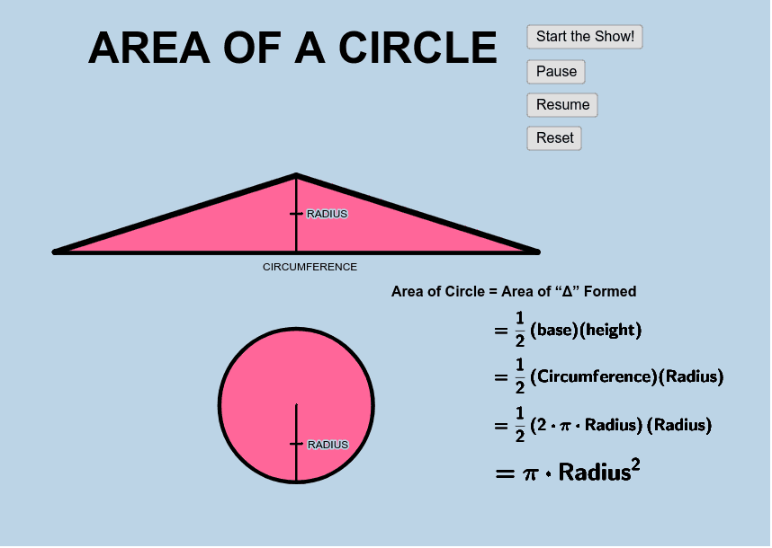 Area of a circle – GeoGebra