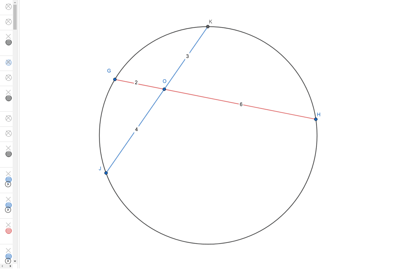 Circle Theorems (secants, tangents, chords) – GeoGebra
