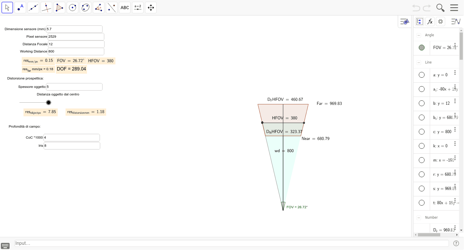 Camera Calculator – GeoGebra