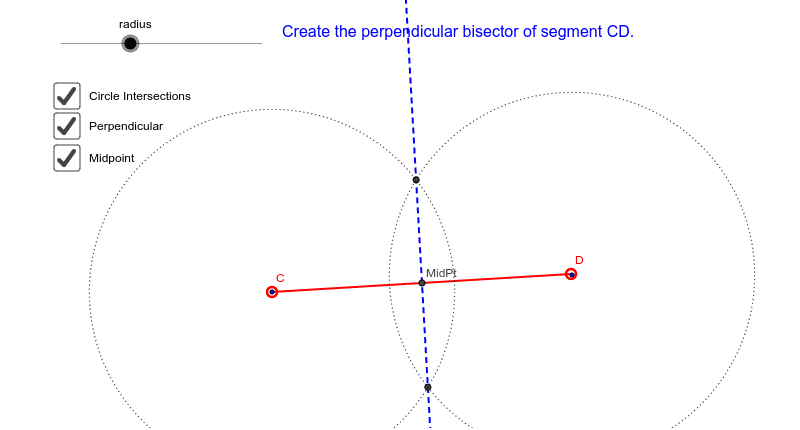 Angle and Segment Bisectors – GeoGebra