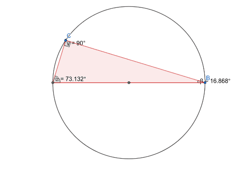 Triangle formed with Diameter – GeoGebra