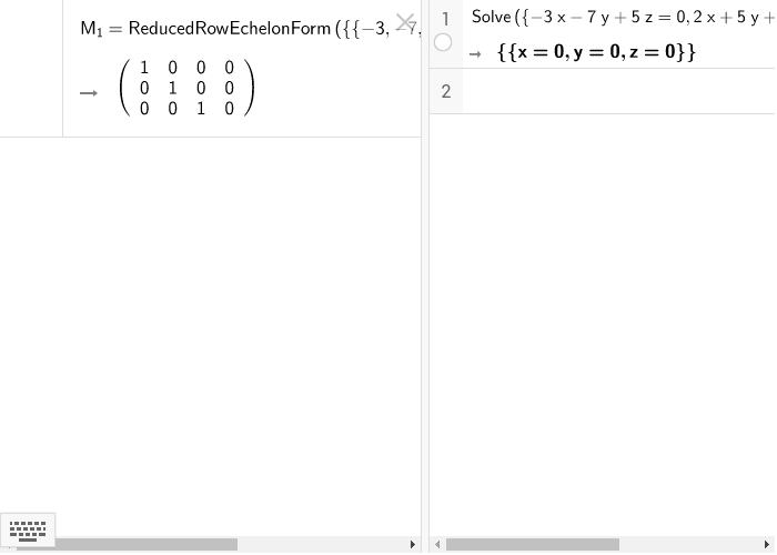 Sistema de ecuaciones homogéneos. – GeoGebra