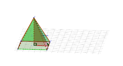 Square based pyramid 3D view – GeoGebra