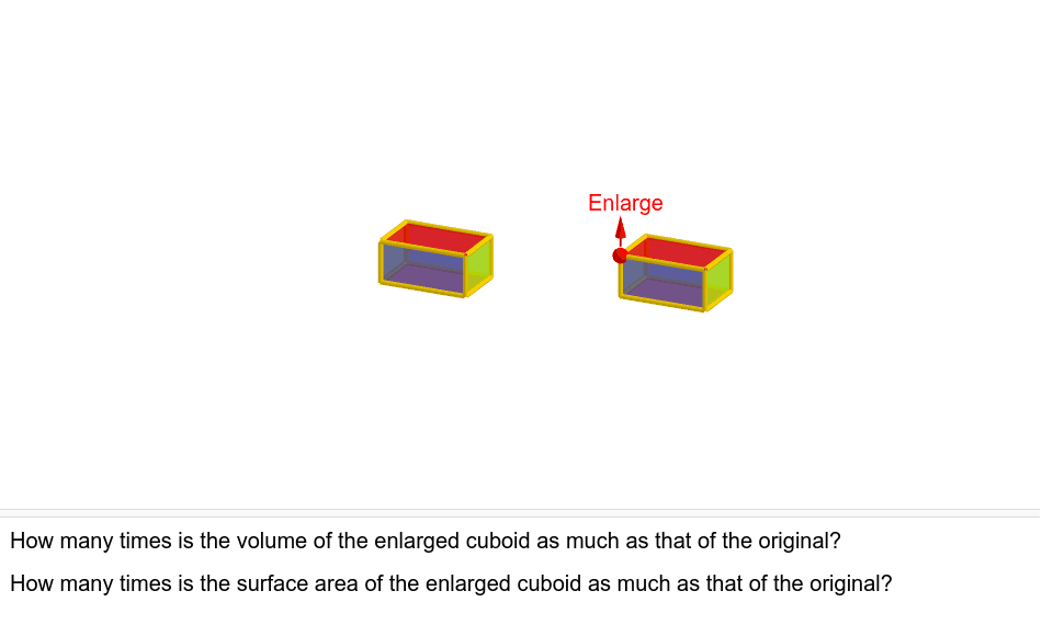 Volumes and Surface Areas of Similar Cuboids – GeoGebra