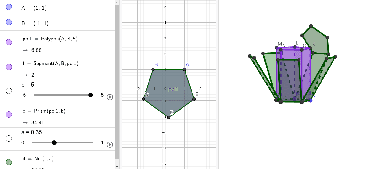 Reto 24 prisma recto – GeoGebra