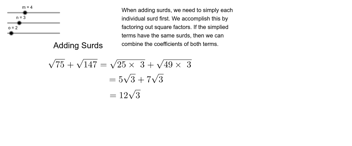 adding-surds – GeoGebra