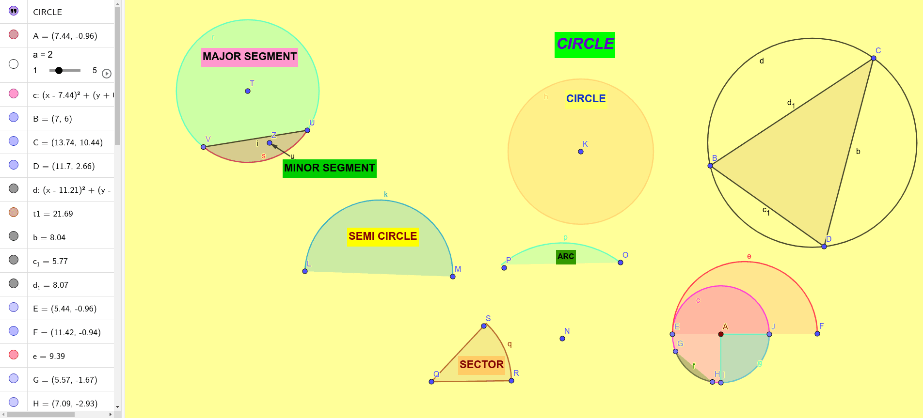 CIRCLE – GeoGebra