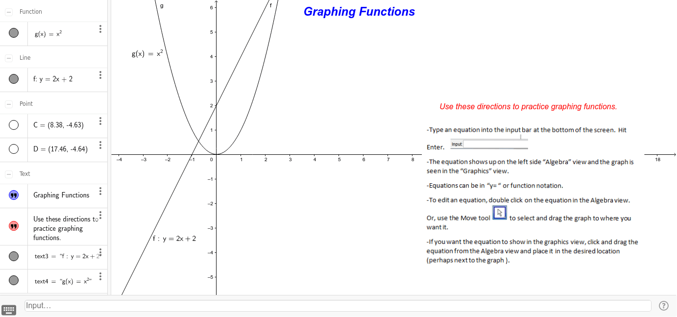 Graphing Functions GeoGebra