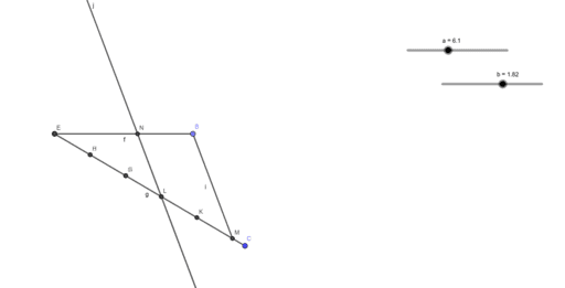 DIVIDING A LINE SEGMENT IN THE GIVEN RATIO – GeoGebra