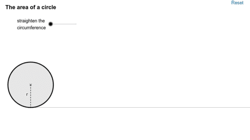 Area of a circle Demonstration – GeoGebra