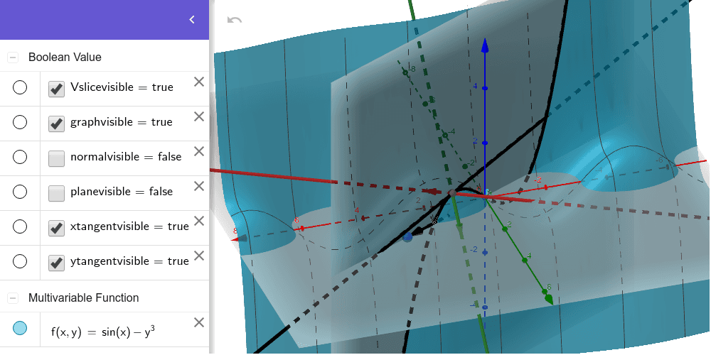 Visualizing the Directional Derivative – GeoGebra