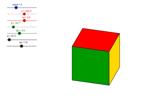Rozcięty sześcian/The split cube – GeoGebra