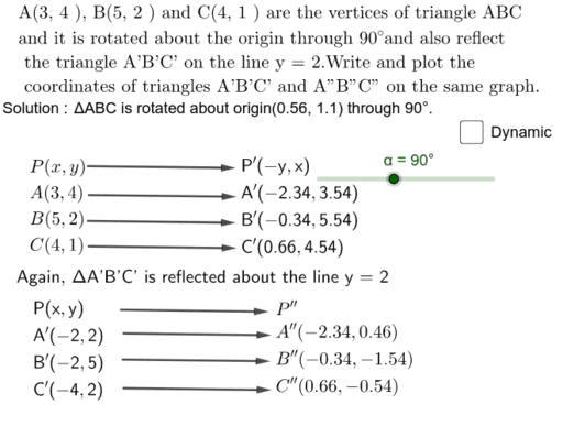Combination of rotation and reflection – GeoGebra