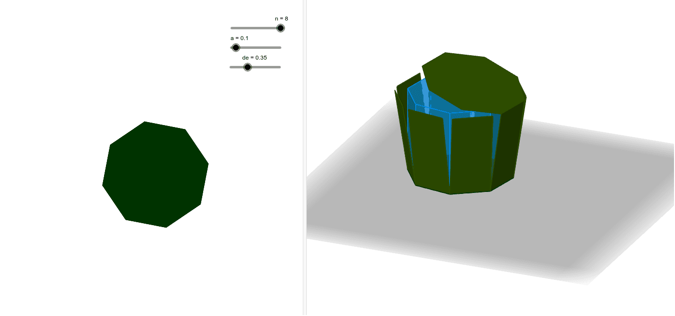 Desarrollo de un prisma recto de base regular – GeoGebra