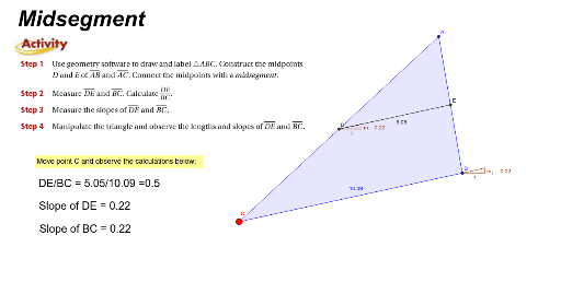 Midsegment Observations – GeoGebra