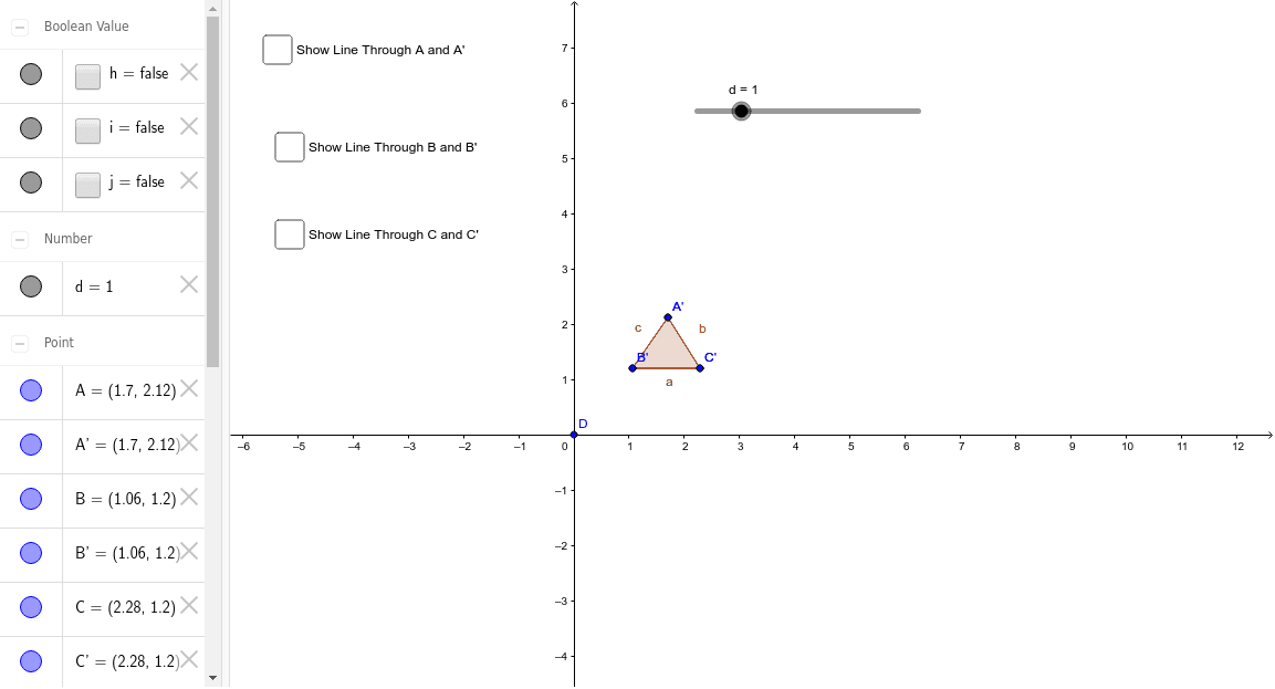 Dilation Worksheet – GeoGebra
