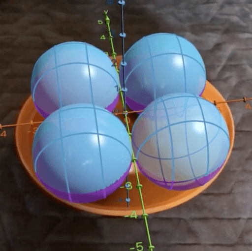 Four Spheres (AR Modeling Challenge) – GeoGebra