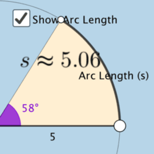 G.GCI.5 Arc Length and Area of a Sector – GeoGebra