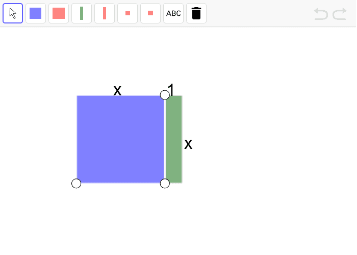 Perimeter and Area with Algebra Tiles Part II – GeoGebra