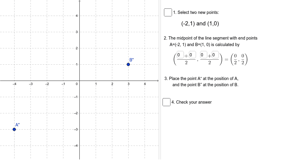 Midpoint formula – GeoGebra